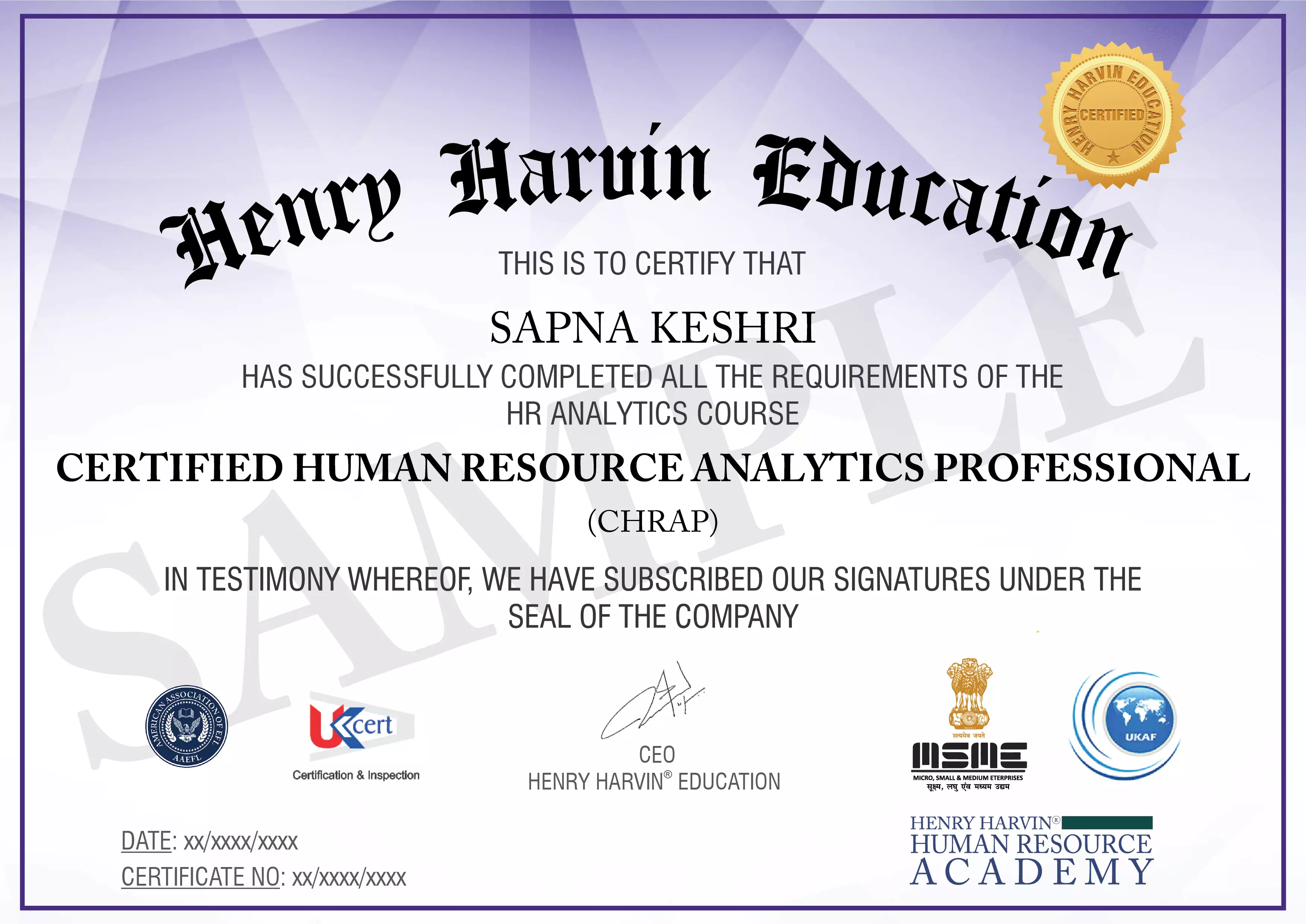 HR Analytics Course Training Certification- Henry Harvin®